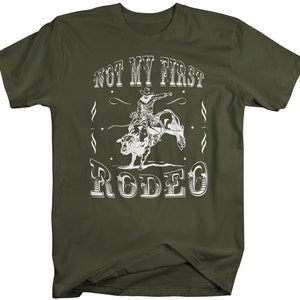 Men's Vintage Rodeo T Shirt Not My First Rodeo Shirts Wild West Bull ...