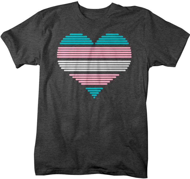 Men's LGBT T Shirt Transgender Pride Shirts Heart Trans - Etsy
