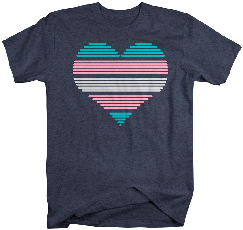 Men's LGBT T Shirt Transgender Pride Shirts Heart Trans - Etsy