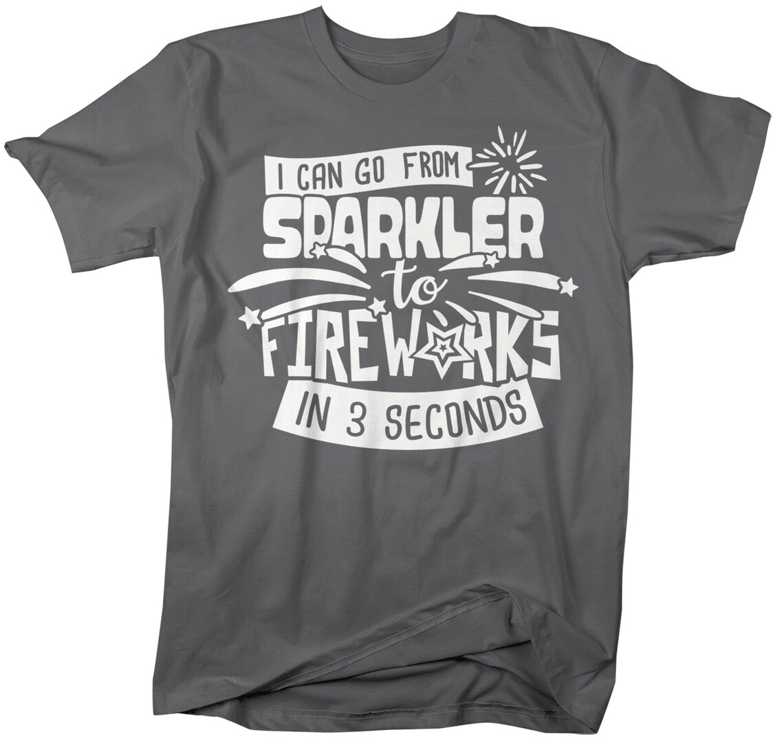 Men's Funny Fireworks T Shirt Sparkler to Fireworks 3 | Etsy