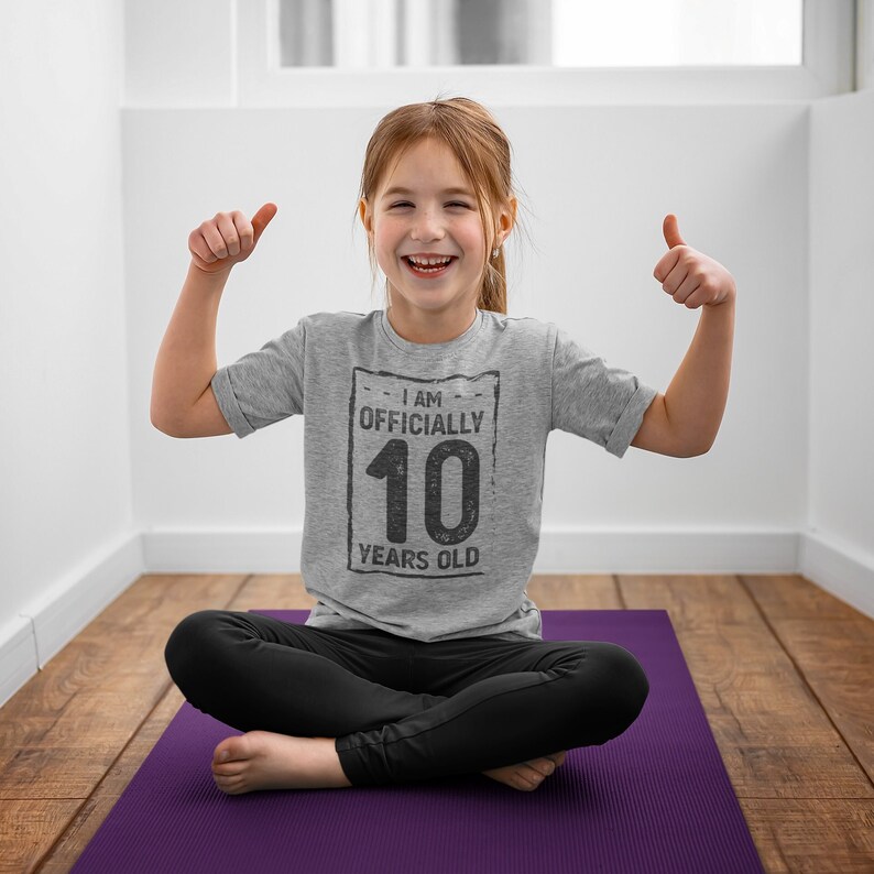 Kids 10th Birthday T-shirt I Am Officially Ten Years Old - Etsy