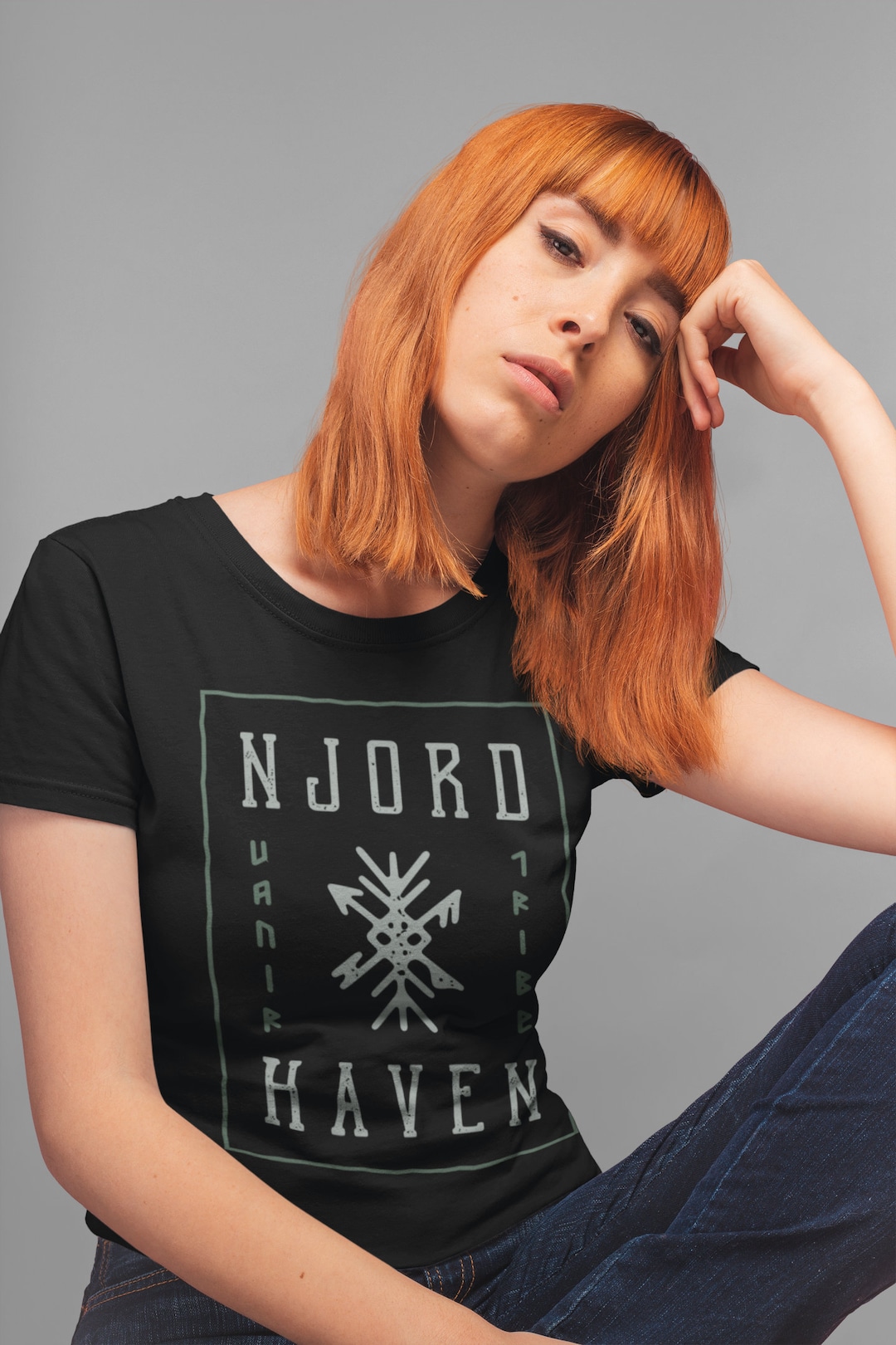 Women's Viking T Shirt Njord Haven Viking Shirt Vanir Shirts Runes ...
