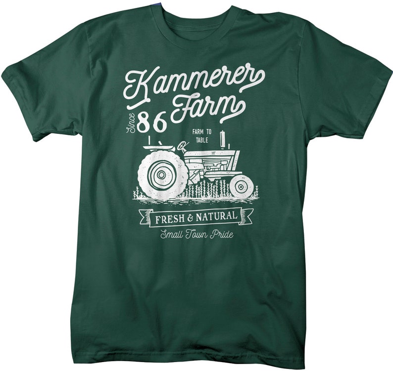 Mens Personalized Farm T Shirt Vintage Tractor Farmer Etsy