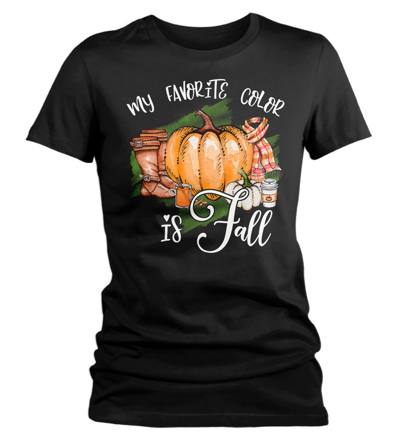 Women's Fall T Shirt Favorite Color is Fall Shirts Pumpkin | Etsy