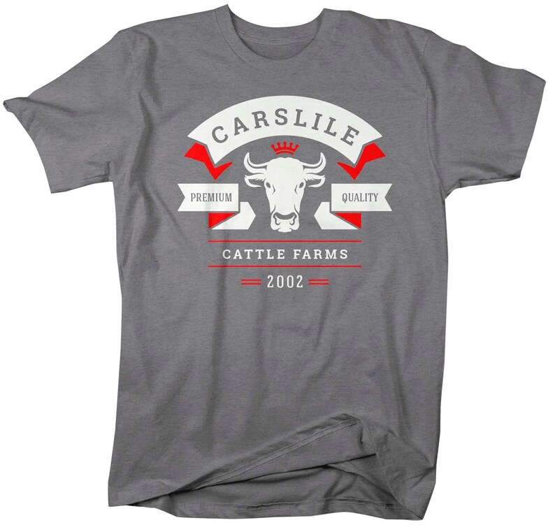 Men's Personalized Cattle Ranch T Shirt Cow Farm Shirt - Etsy