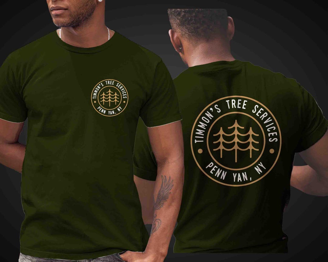Men's Custom Tree Service Tshirt Personalized Tree Felling Shirt Cuts ...