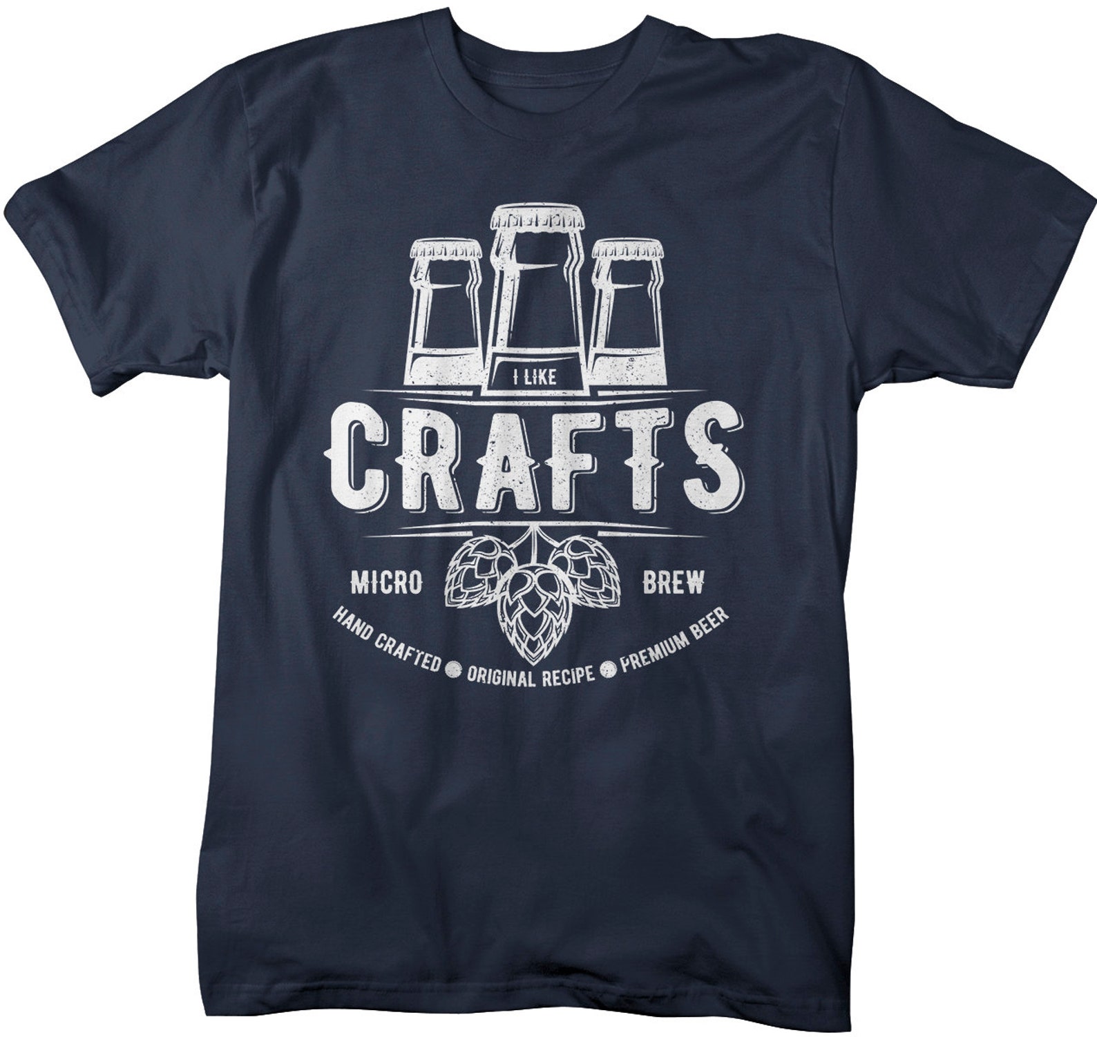 Men's I Like Crafts Beer T-shirt Brew Shirts Home Brewery Tee Craft ...