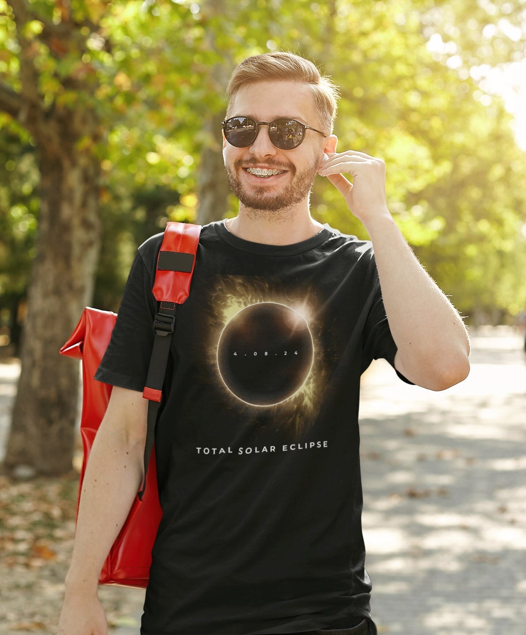 Men's 2024 Solar Eclipse Shirt Solar Eclipse April 8 24 T Shirt ...