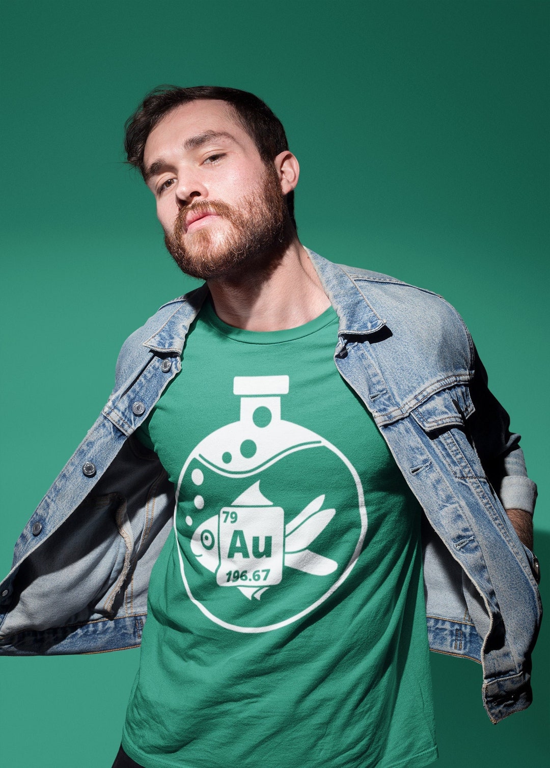 Men's Funny Science T Shirt Goldfish Shirt Periodic Table T Shirt ...