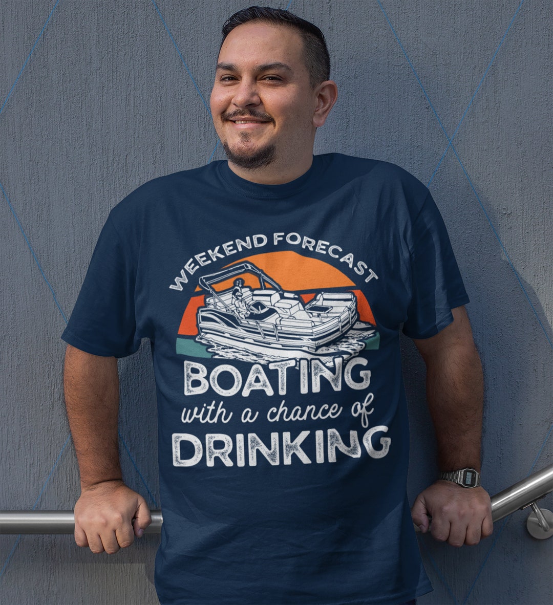 Funny Pontoon Boat T-shirt: Weekend Forecast Boating & Drinking - Etsy