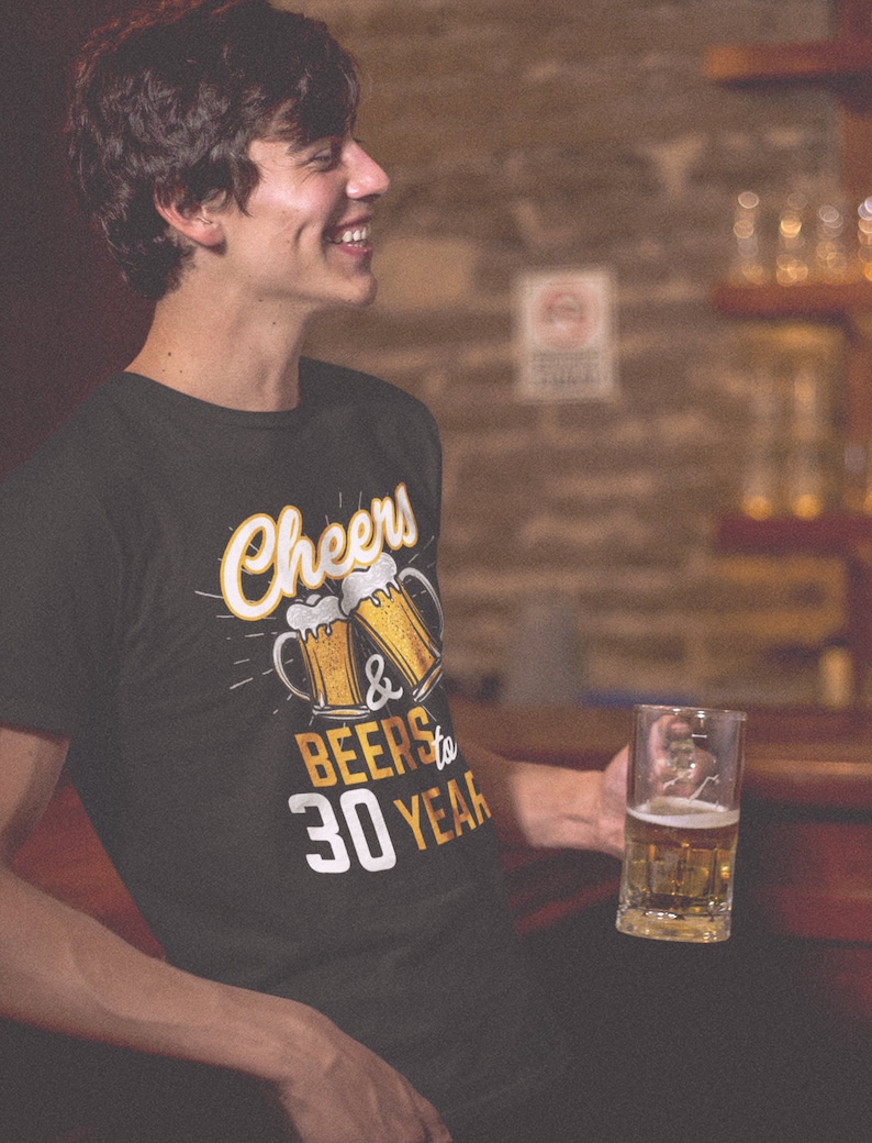 Men's 30th Birthday T-shirt: Cheers and Beers Graphic Tee - Etsy