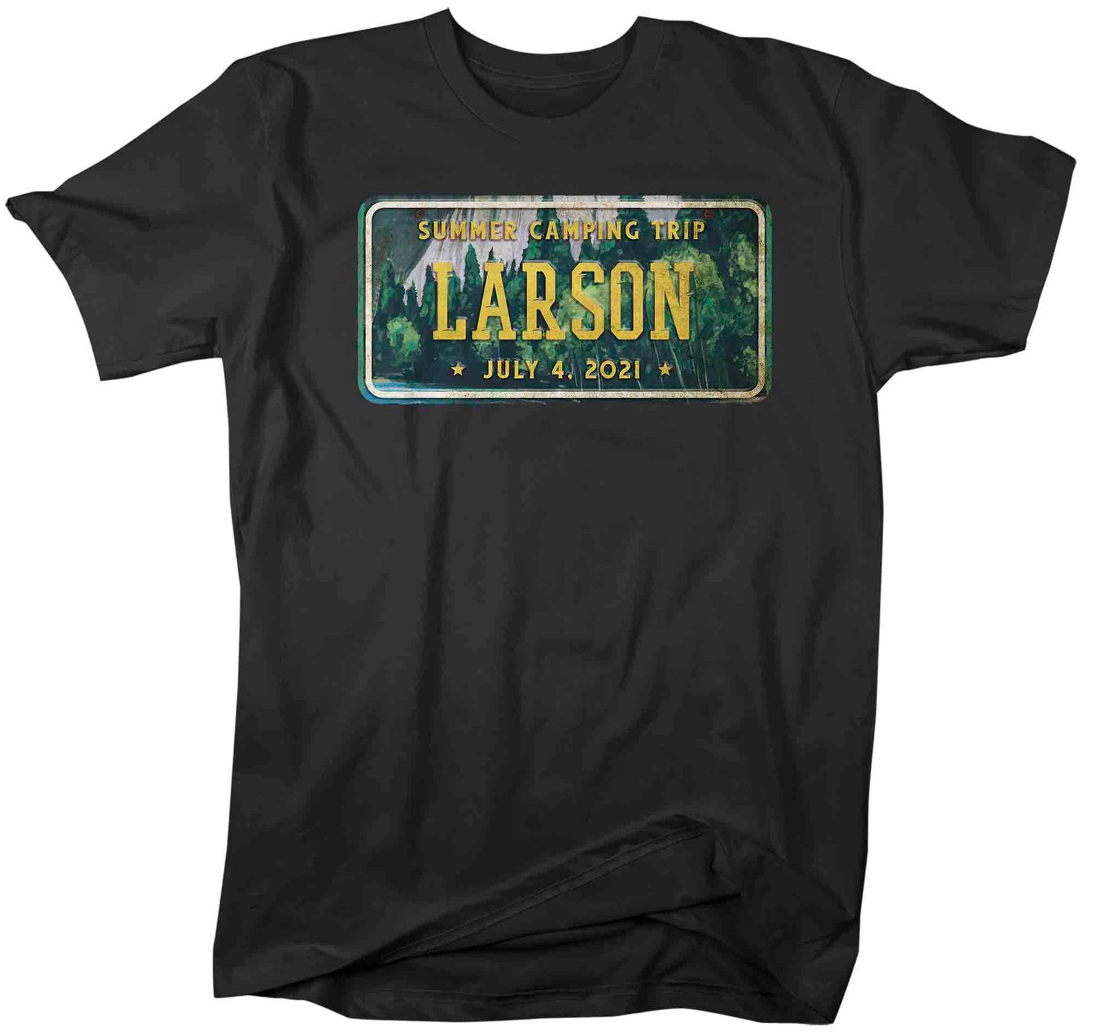 Men's Personalized Camping Shirt License Plate T Shirt - Etsy