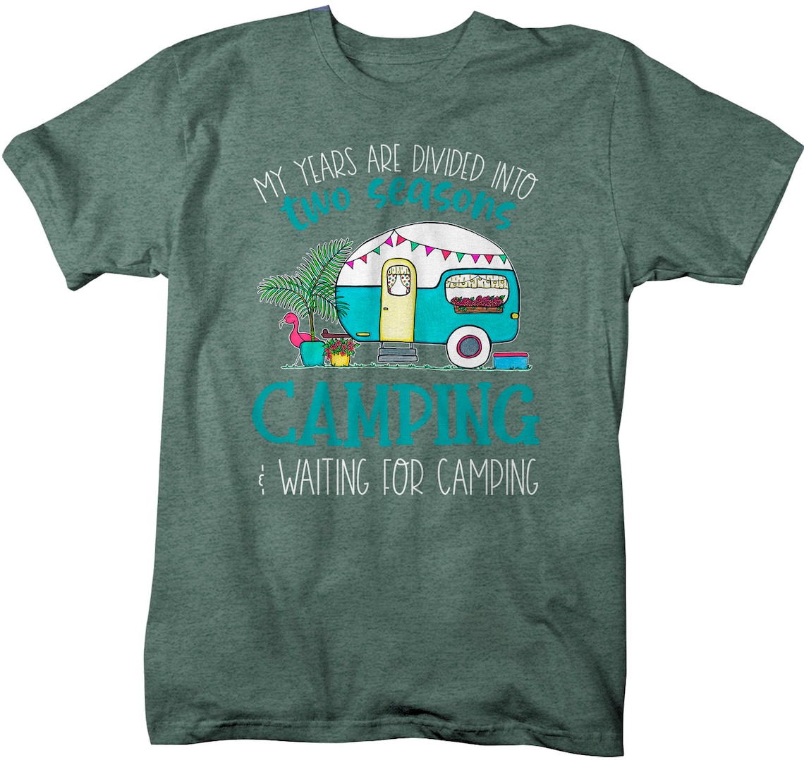 Men's Funny Camping T Shirt 2 Seasons Camping Waiting for - Etsy