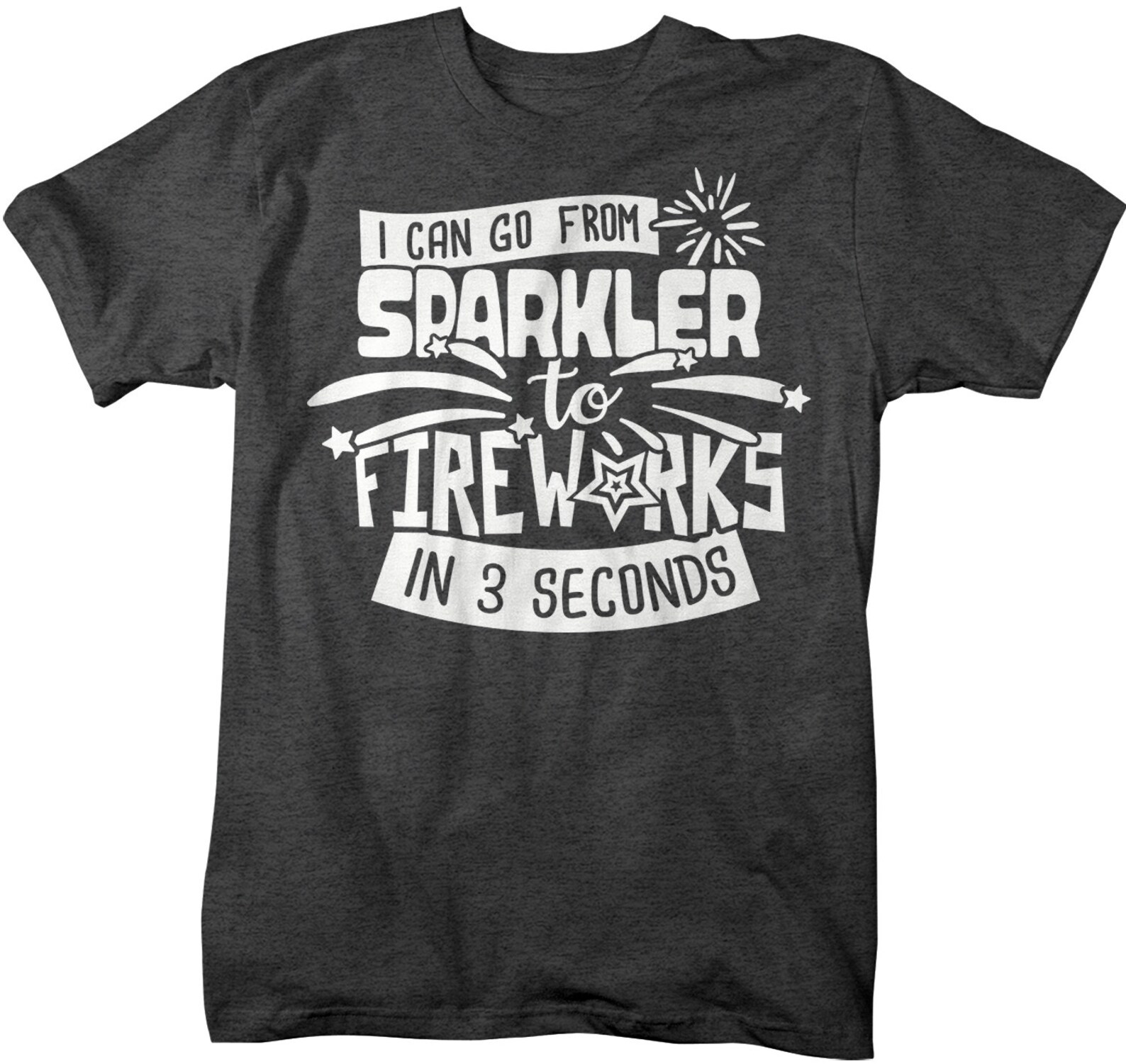 Men's Funny Fireworks T Shirt Sparkler to Fireworks 3 | Etsy