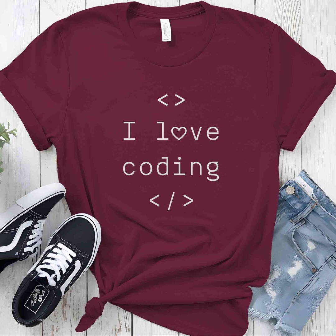 I Love Coding T-shirt: Unisex Coder Tee, Computer Science Gift - Etsy