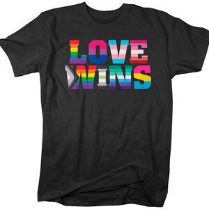 Men's Love Wins Shirt LGBTQ Support Ally Shirt Flag Rainbow Shirts ...