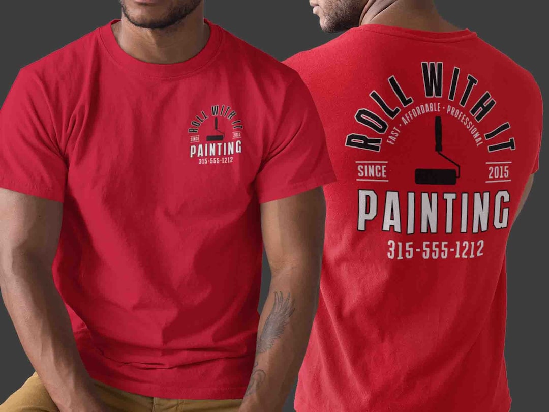 Men's Personalized Painter Shirt Personalized Paint Logo Painting ...