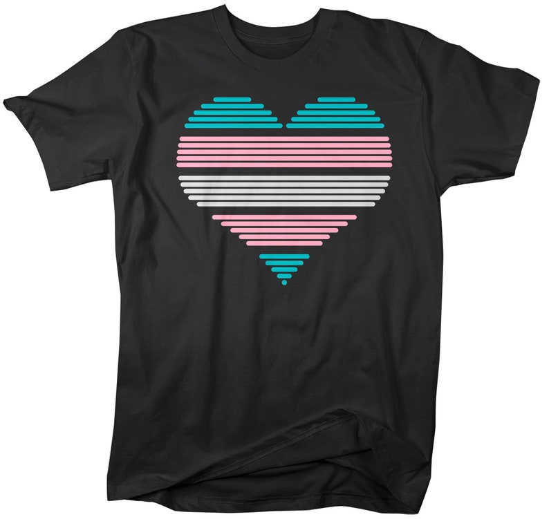 Men's LGBT T Shirt Transgender Pride Shirts Heart Trans - Etsy