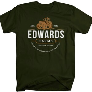 Men's Personalized Farm T Shirt Tractor Farming Shirt Personalized ...