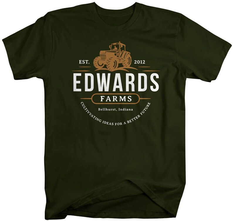 Mens Personalized Farm T Shirt Tractor Farming Shirt Etsy
