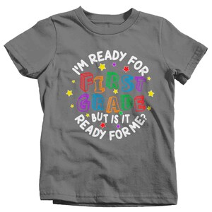 Kids Cute 1st Grade Shirt I'm Ready T Shirt Tee Boy's Girl's First 1 ...