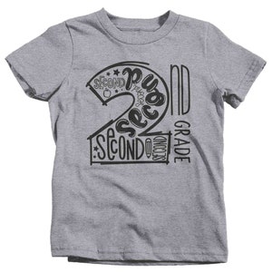 Kids Cute Second Grade Shirt Typography T Shirt Cool Tee Boy's Girl's ...