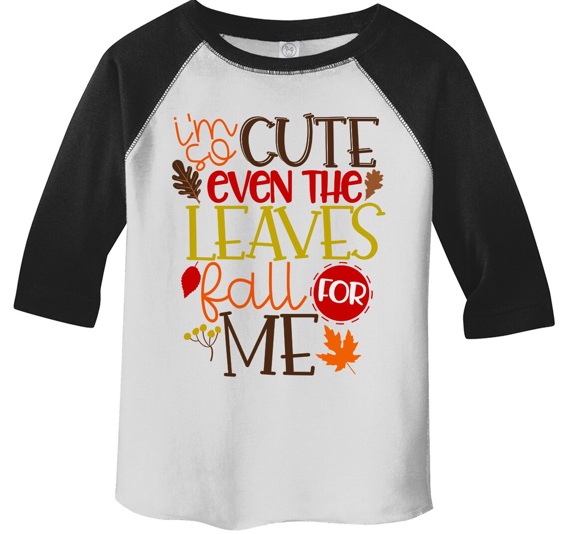 Boy's Cute Fall Shirt Even Leaves Fall for Me Girl's - Etsy
