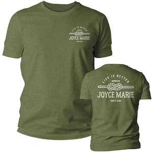 Men's Custom Boating Shirt Personalized Yacht Captain Pontoon Boater ...