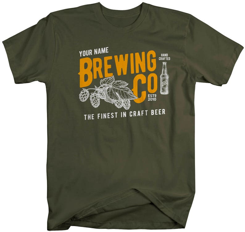 Men's Personalized Brewing Co T-shirt Brewers Shirt Brew Master Brewery ...
