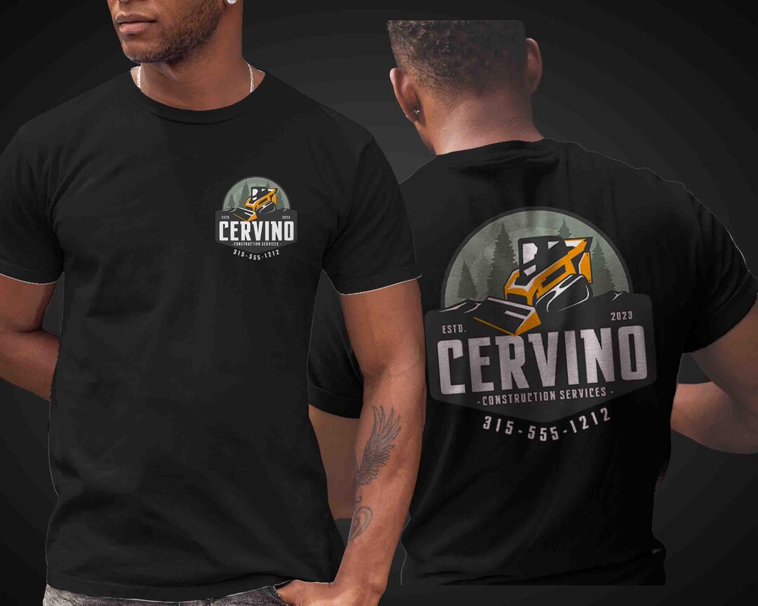 Men's Custom Construction Shirt Personalized Company Excavating Demo ...