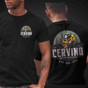 Men's Custom Construction Shirt Personalized Company Excavating Demo ...