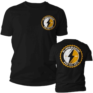 Personalized Electrician T-shirt: Custom Electrical Logo, Vintage Theme ...