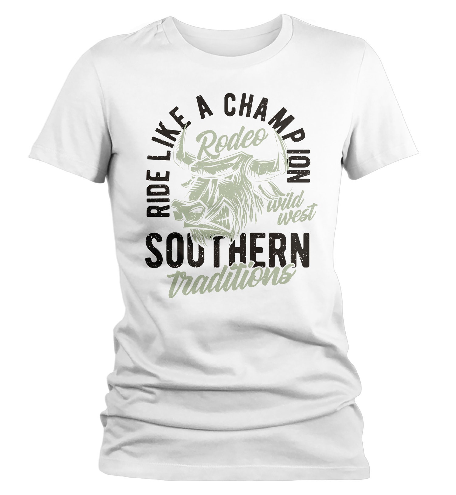 Women's Vintage Rodeo T Shirt Ride Like A Champion Cowboy | Etsy