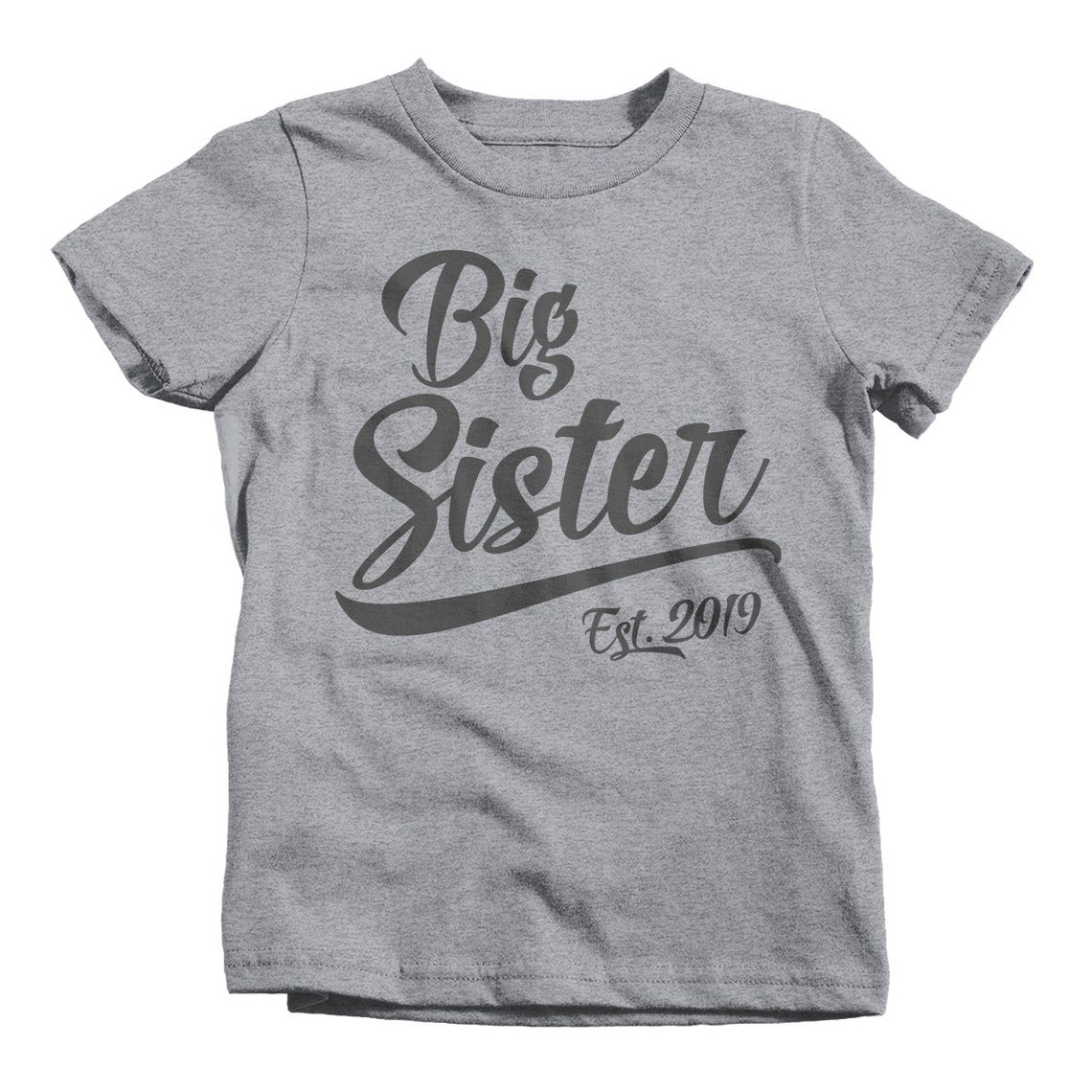 Girl's Big Sister EST. 2019 T-shirt Promoted to Shirt Baby | Etsy