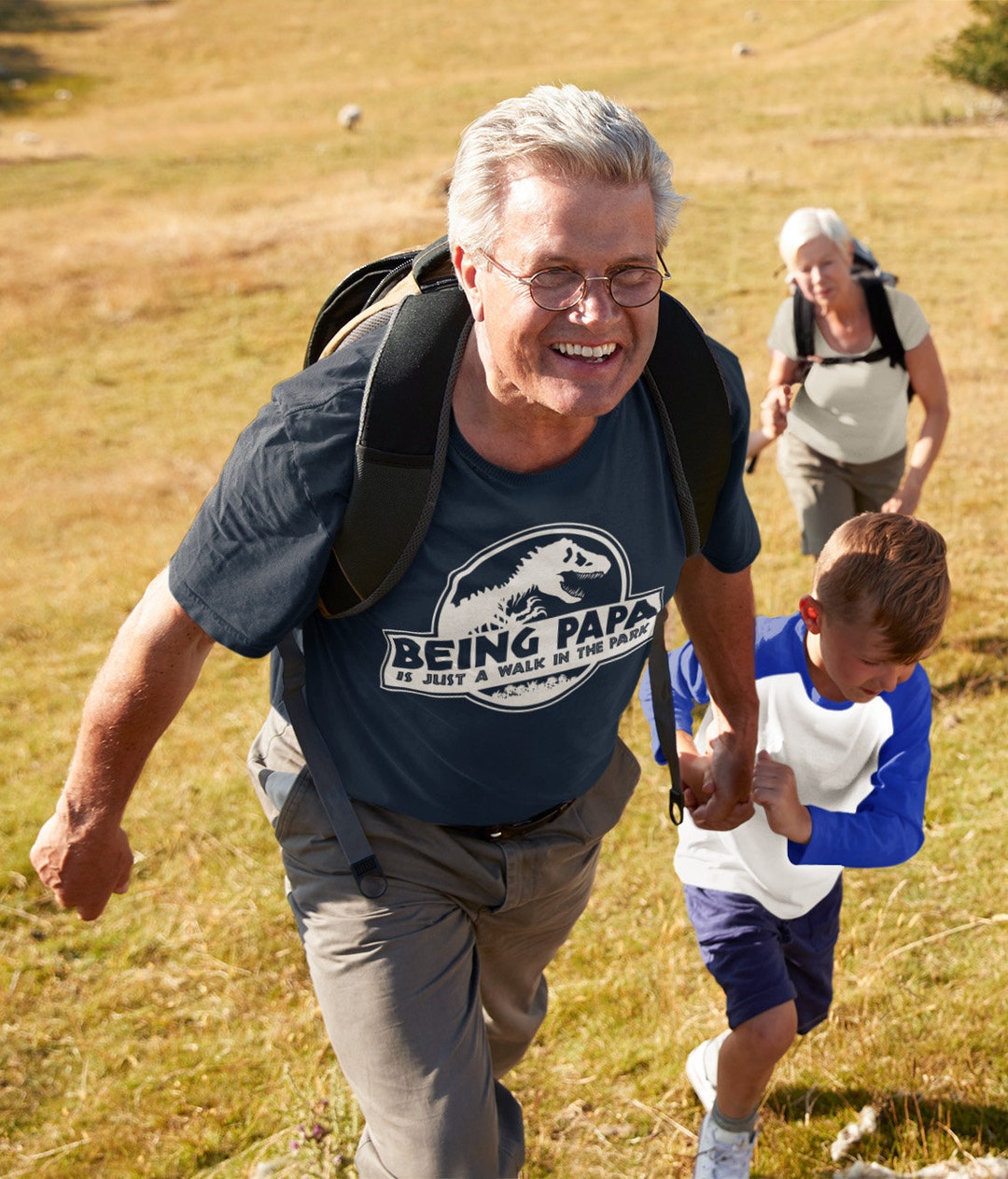 Men's Funny Papa T Shirt Father's Day Gift Being Papa is A Walk in the ...