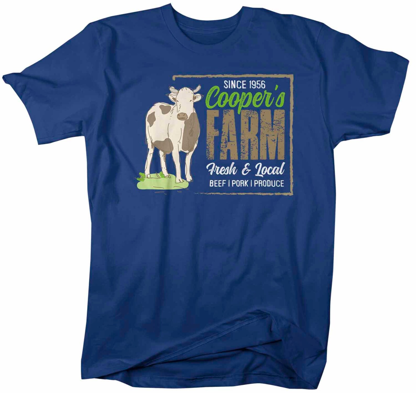 Men's Personalized Farm T Shirt Vintage Cow Farmer Shirt - Etsy