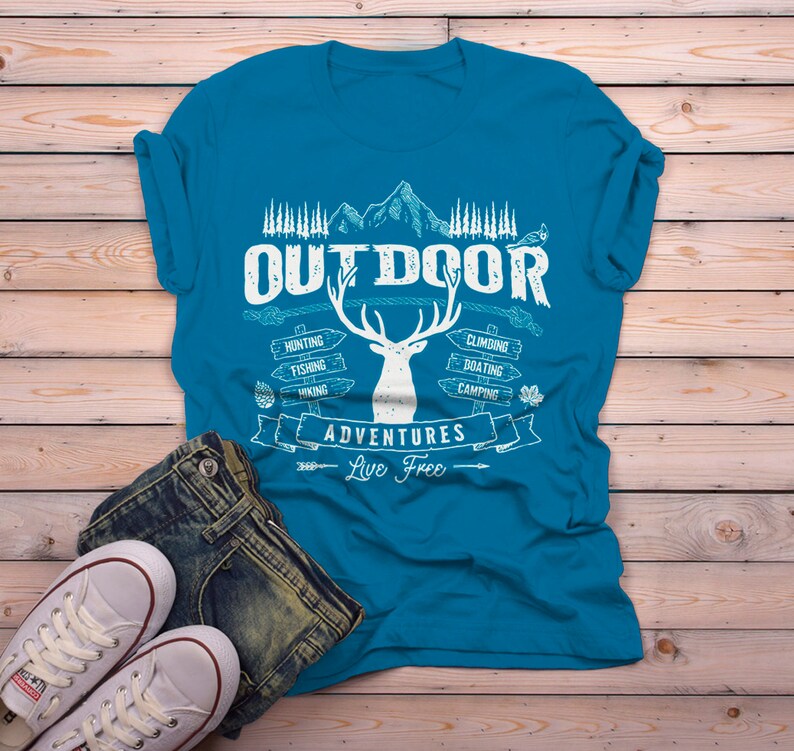 Men's Outdoor Adventures T Shirt Camping Graphic Tee - Etsy