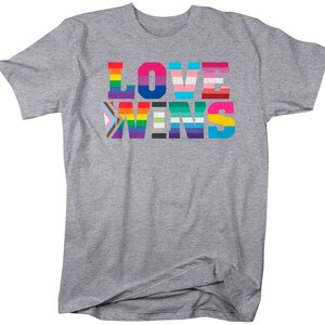 Men's Love Wins Shirt LGBTQ Support Ally Shirt Flag Rainbow Shirts ...