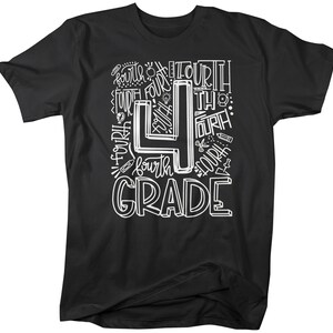 Men's Fourth Grade Teacher T Shirt 4th Grade Typography T Shirt Cute ...