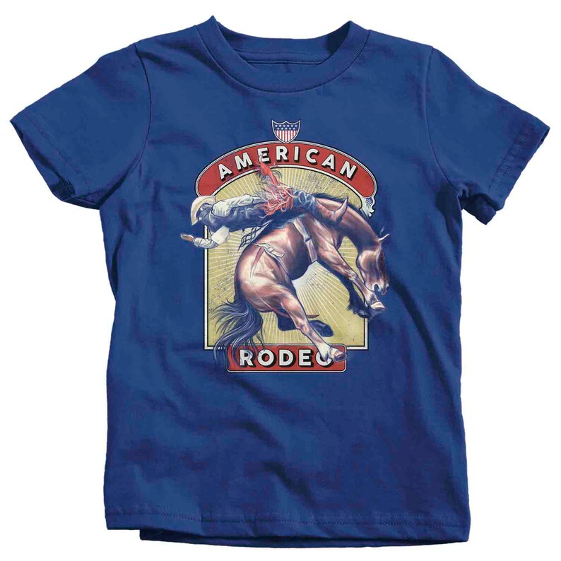 Kids American Rodeo Shirt Horse Cowboy T Shirt Rodeo Wild West - Etsy