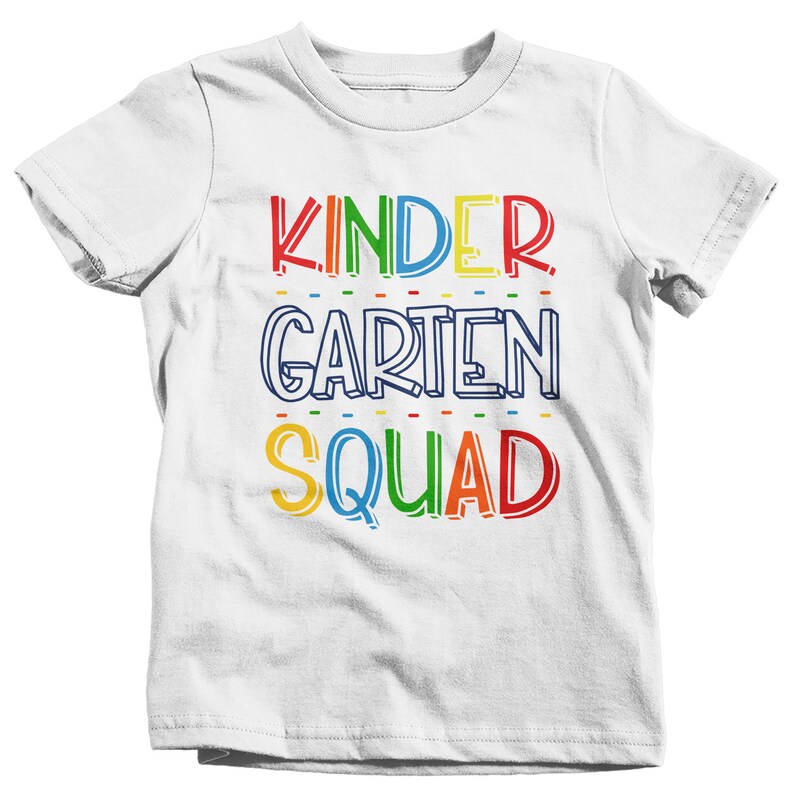 Kids Kindergarten T Shirt Kindergarten Squad T Shirt Cute Back - Etsy