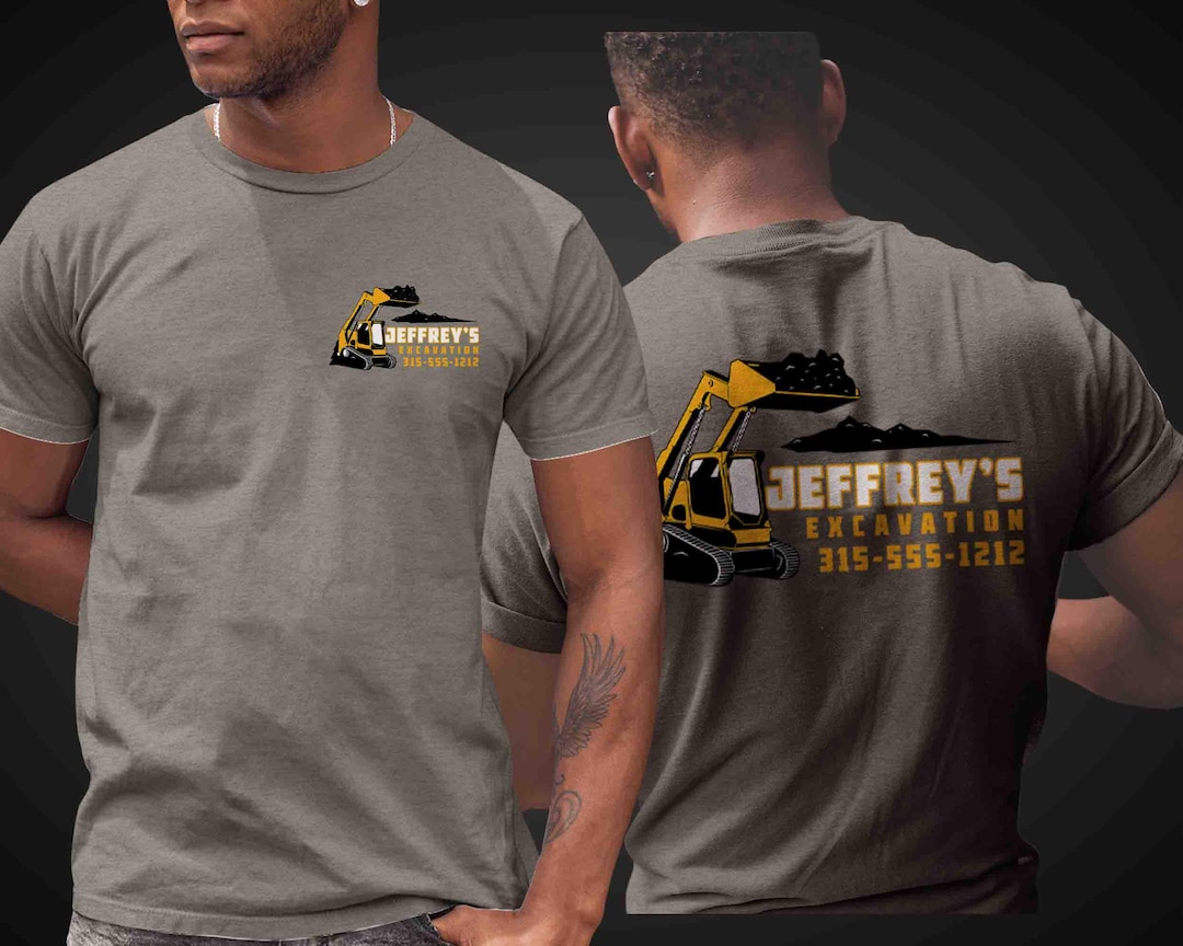 Men's Custom Construction Shirt Personalized Company Excavating Demo ...