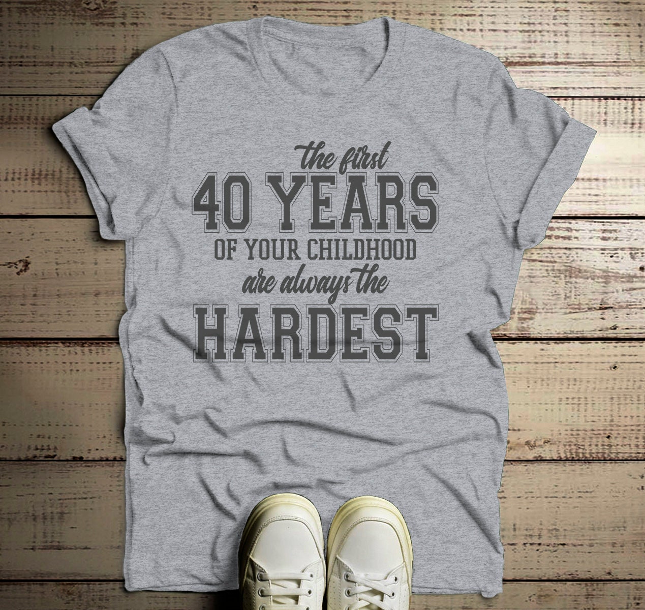Men's Funny 40th Birthday T Shirt First 40 Years Childhood | Etsy