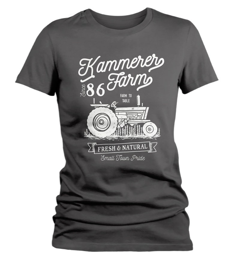 Womens Personalized Farm T Shirt Vintage Tractor Farmer Etsy
