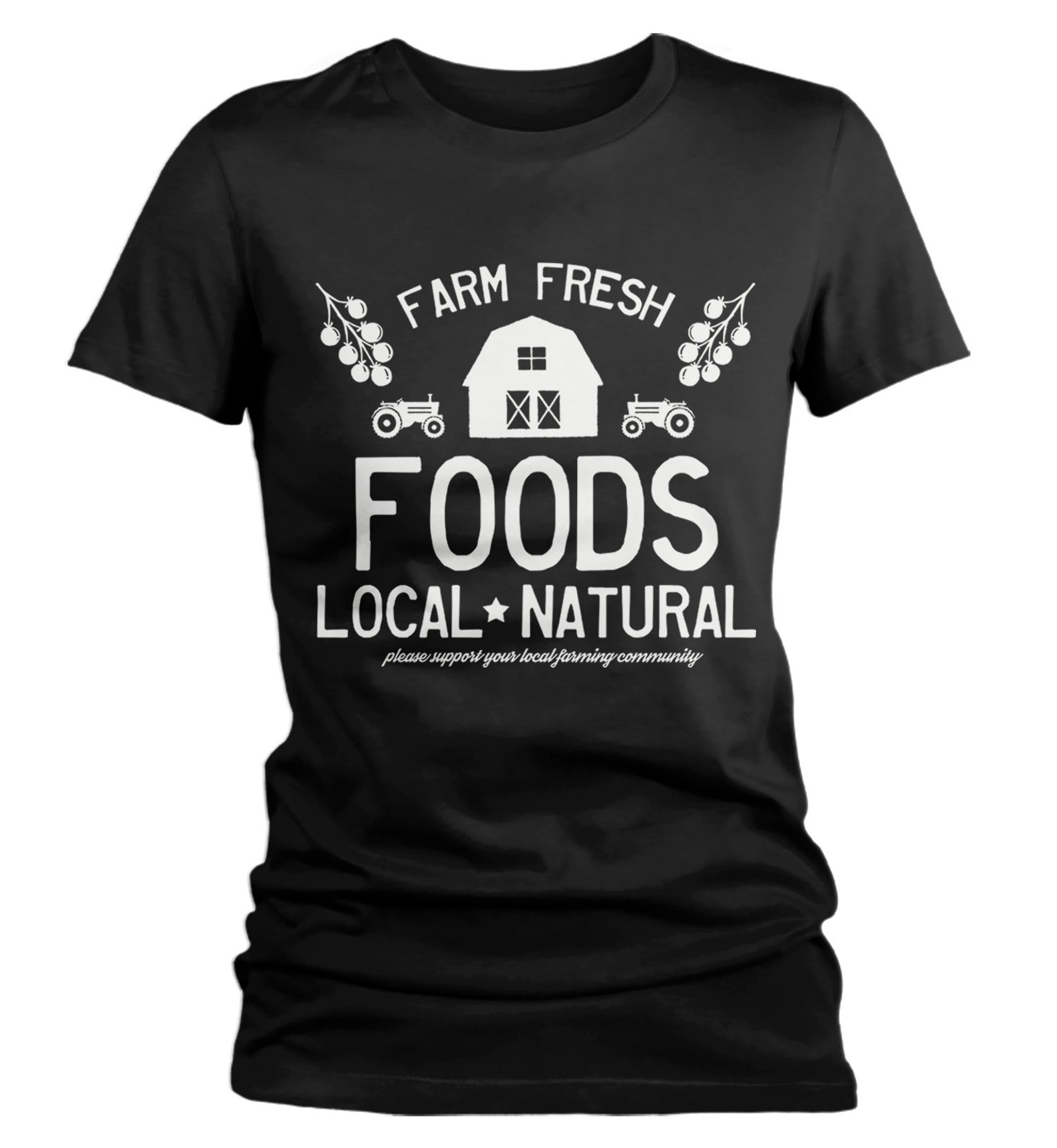 Women's Farming T Shirt Farm Fresh Food Graphic Tee Farmer - Etsy