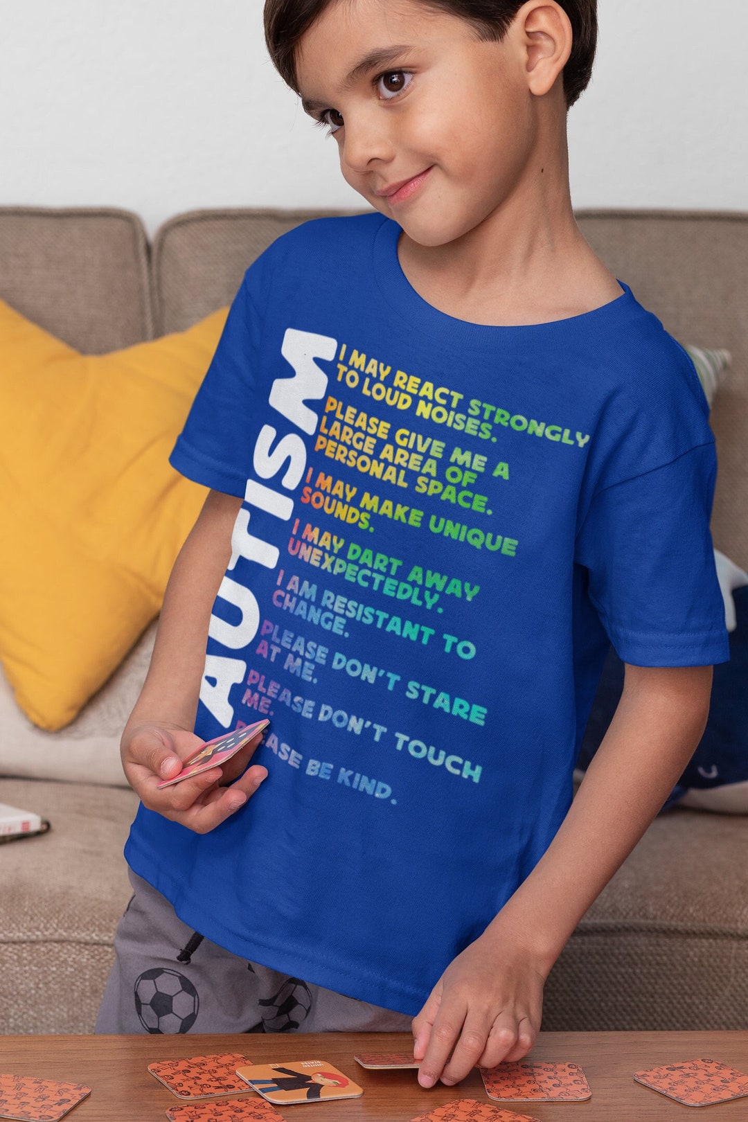 Kids Autism T Shirt Autistic Trait Symptom Shirt Awareness T-shirt ...