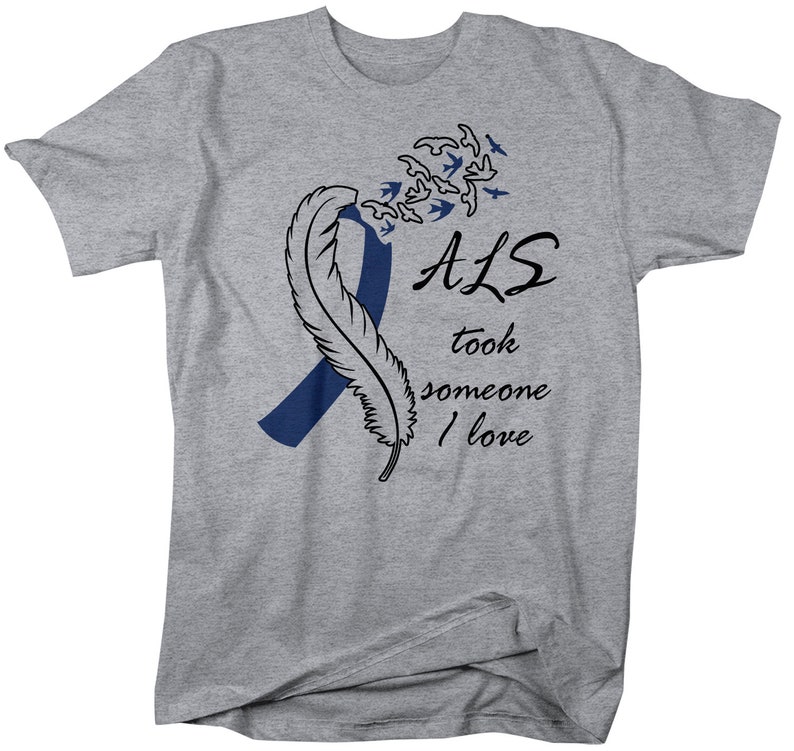 Men's ALS T-shirt Blue ALS Amyotrophic Lateral Sclerosis | Etsy