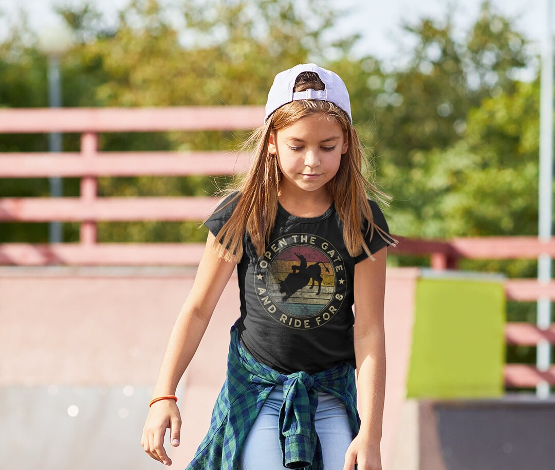 Kids Rodeo T Shirt Open the Gate Shirts Ride for 8 Second Ride Cowboy ...