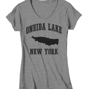 Women's Oneida Lake Shirt Boater T Shirt Fisherman Boating Fishing Lake ...