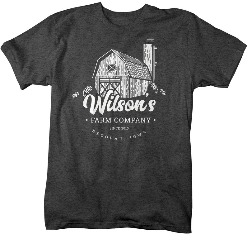 Men's Personalized Farm T Shirt Barn Farming Shirt Personalized Farmer ...